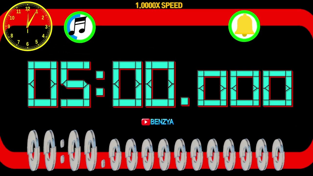 5 Minutes Countdown Timer Alarmđź”” Youtube