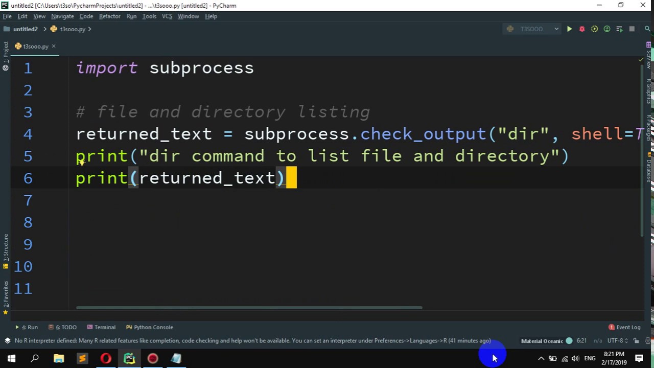 How To Run A Shell Command And Get The Output In Python YouTube
