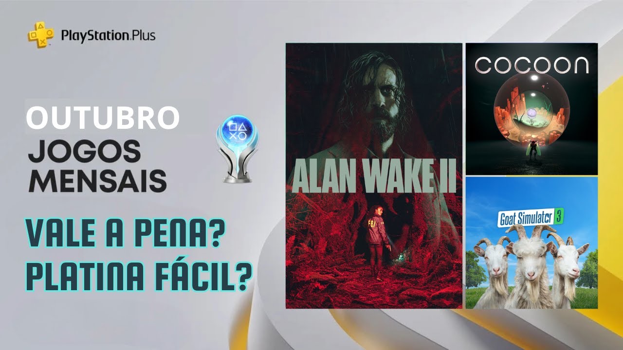 Jogos da PS Plus Outubro 2025: Alan Wake 2, Cocoon e Goat Simulator 3 ...
