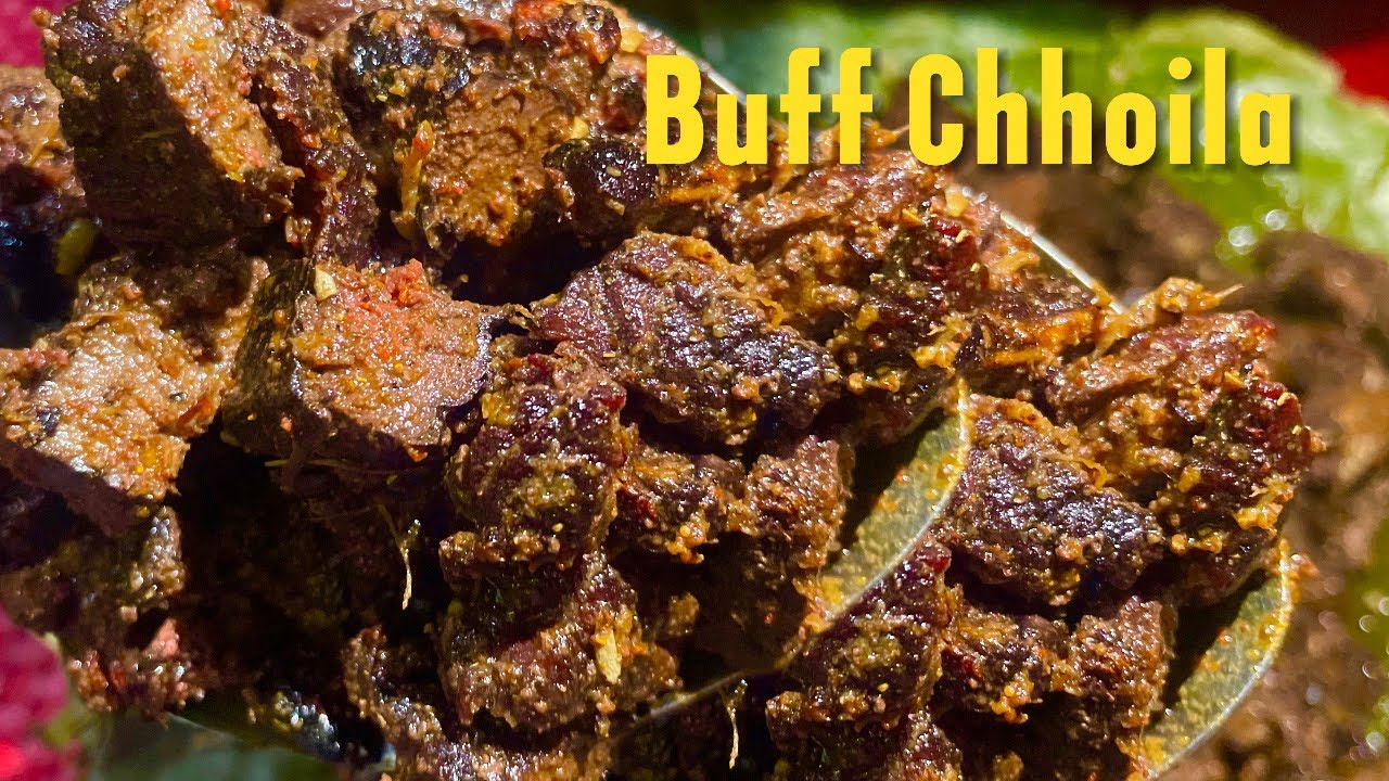 Dashain ma mitho Buff Chhoila/ Newari Parikar/@NepalRecipe - YouTube