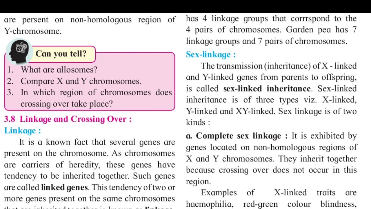 Sex linkage : Complete and Incomplete Linkage ( Genetics ) - YouTube