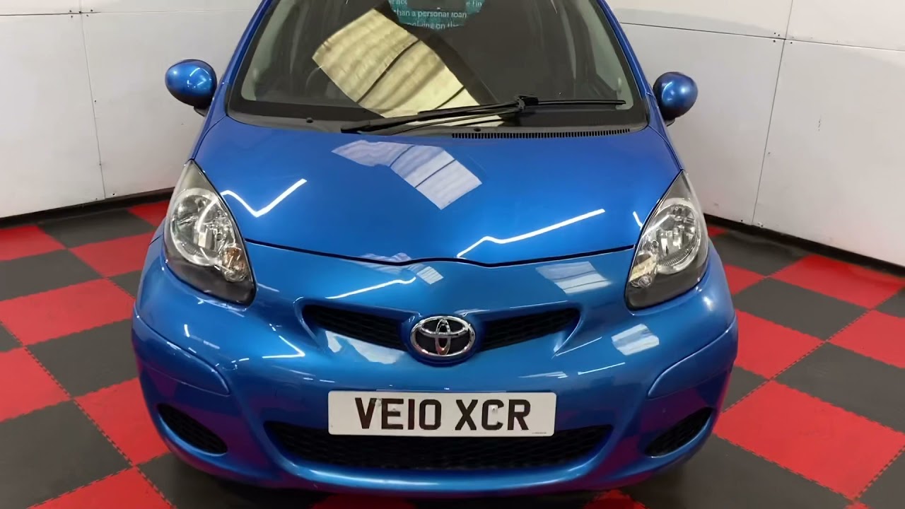Toyota Aygo blue 5 door - YouTube