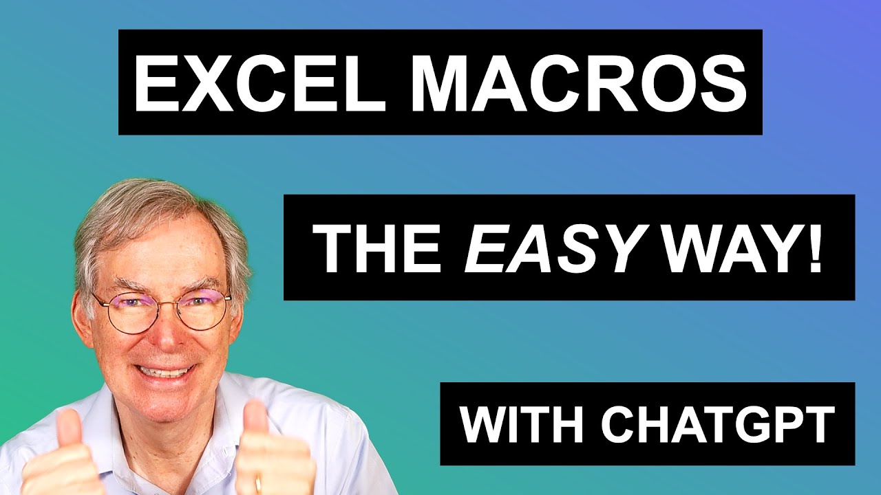 The Easiest Way To Write Excel Macros With Chatgpt Youtube