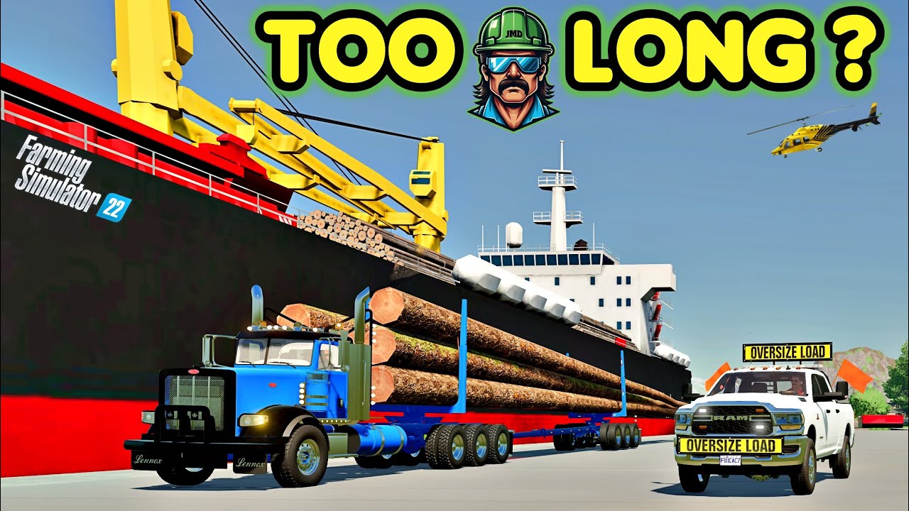 Logging and Hauling Massively Tall Trees! | FS 22 Gameplay - YouTube