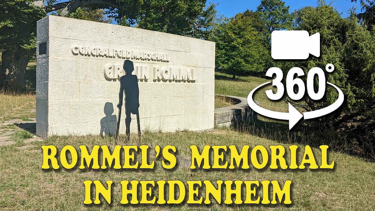 Erwin Rommel's memorial in Heidenheim 360 degree around - YouTube