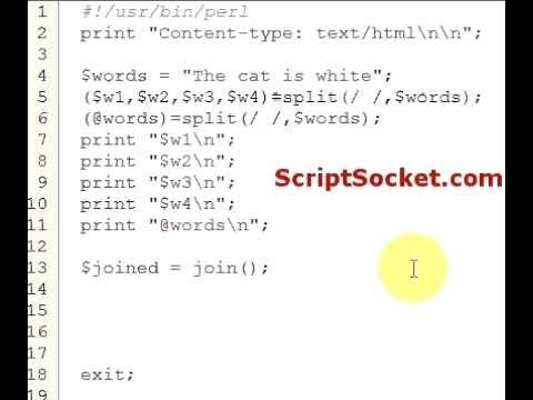 Perl Tutorial 18 - Functions: split, join - YouTube