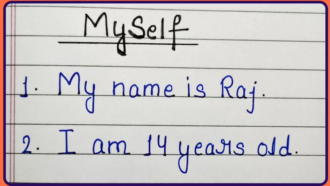 Essay On Myself || English Essay On Myself || About Myself || 10 Lines ...