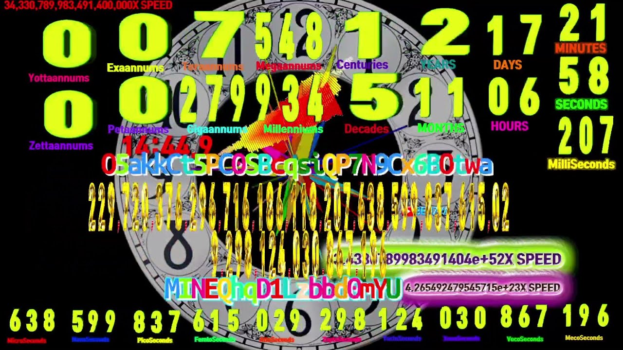 [Speed feeling] Yottaannums countup timer alarm🔔 word - YouTube