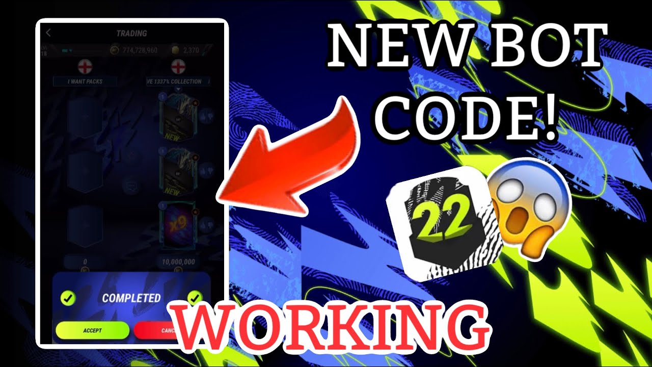 *NEW* WORKING BOT CODE in Madfut 22!! || UNLIMITED Cards! - YouTube