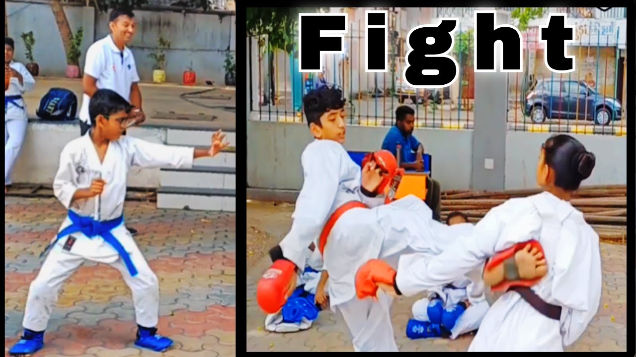 Karate class / 360 kick / tornado kick / flying kick / nunchak / # ...