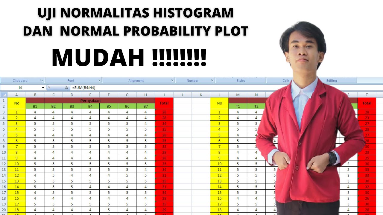 UJI NORMALITAS HISTOGRAM DAN NORMAL PROBABILITY PLOT # ...