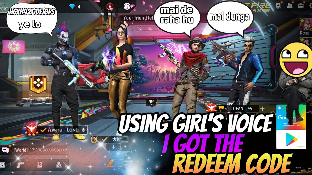 "Received Redeem Codes From Random People Using Girl's Voice!" Girl ...