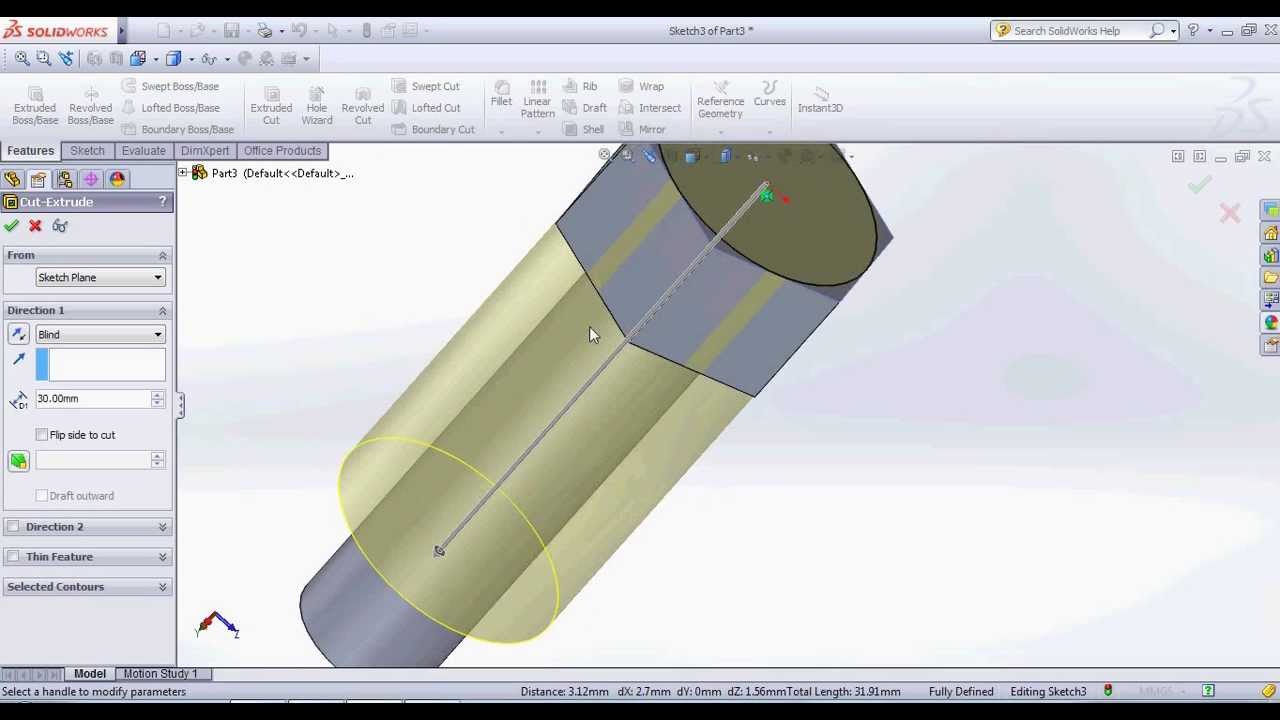 How to make bolt in solidworks - YouTube