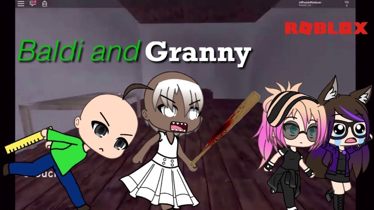 Playing Baldi and Granny With Kat The Purple Wolf In ROBLOX - YouTube