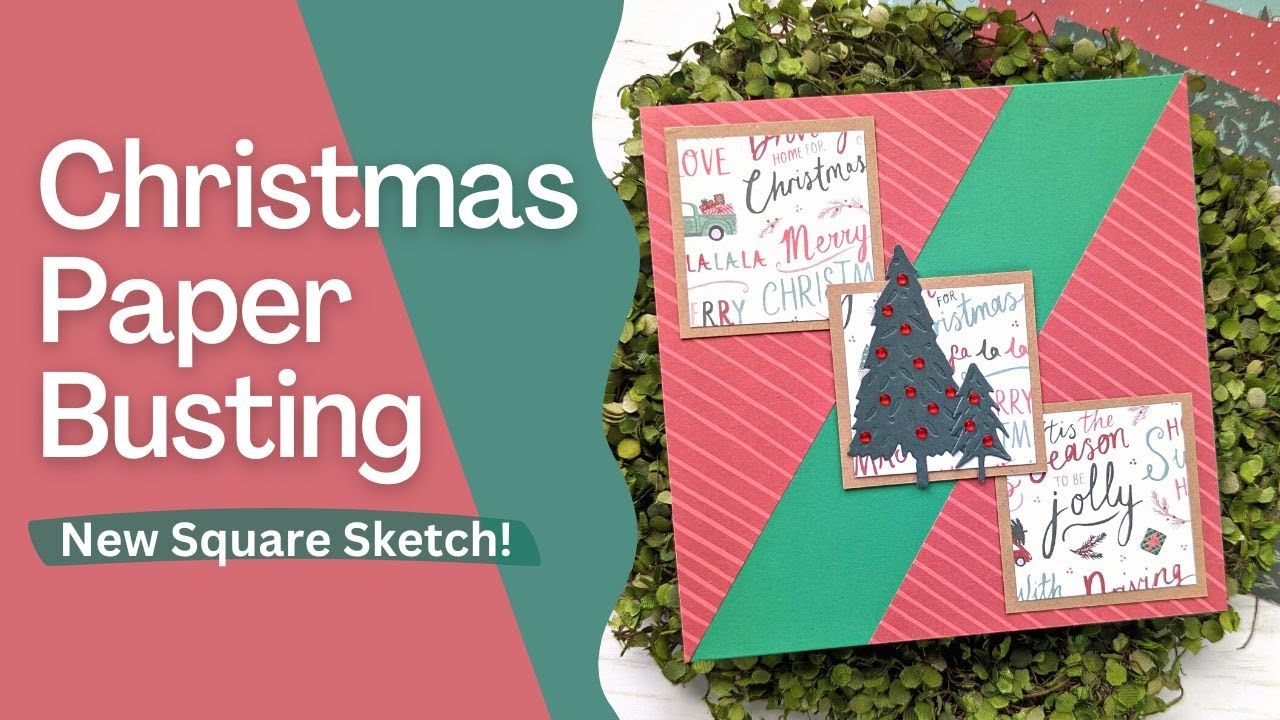 Bust Christmas Patterned Paper | New Size, Square Card! - YouTube