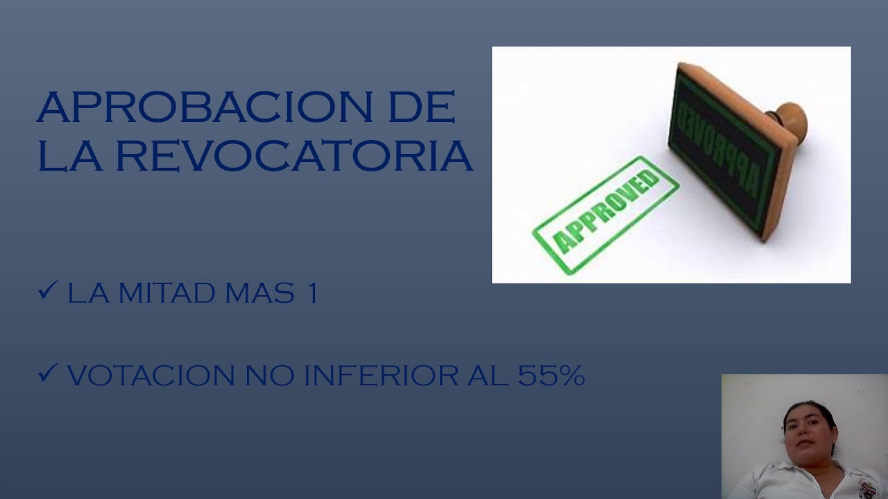 REVOCATORIA DEL MANDATO - YouTube