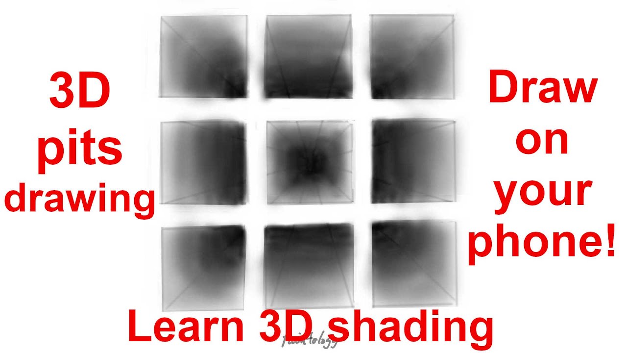 3D Drawings on your phone - Learn shading with Paintology - YouTube