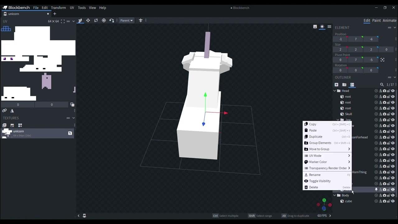Making a Unicorn in Blockbench: Part 1 - YouTube