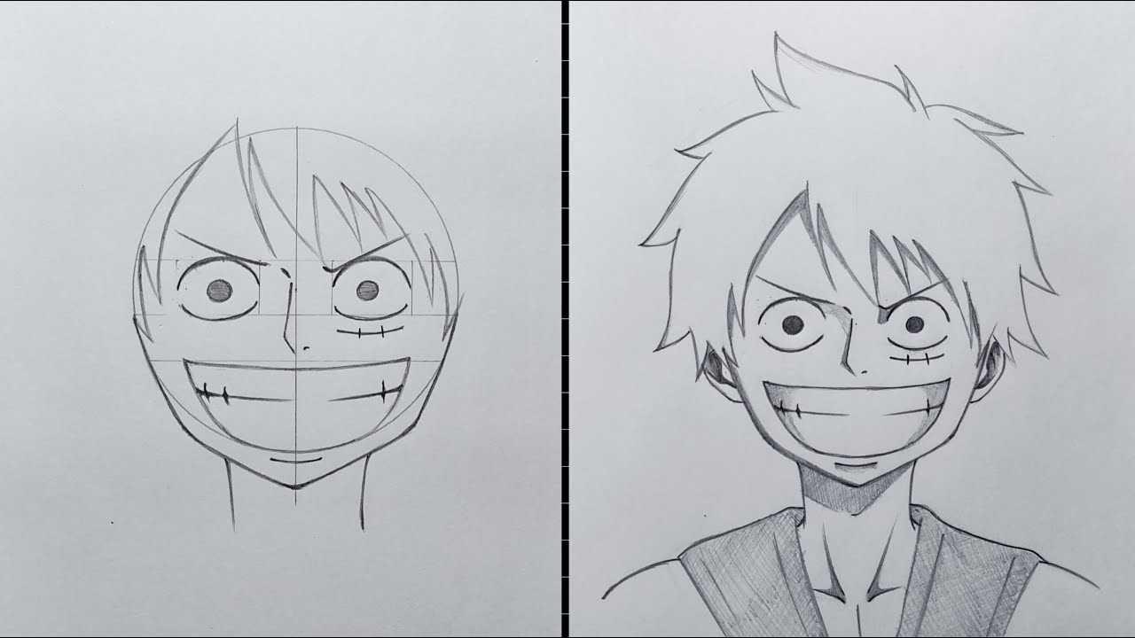 Drawing LUFFY from ONE PIECE - YouTube