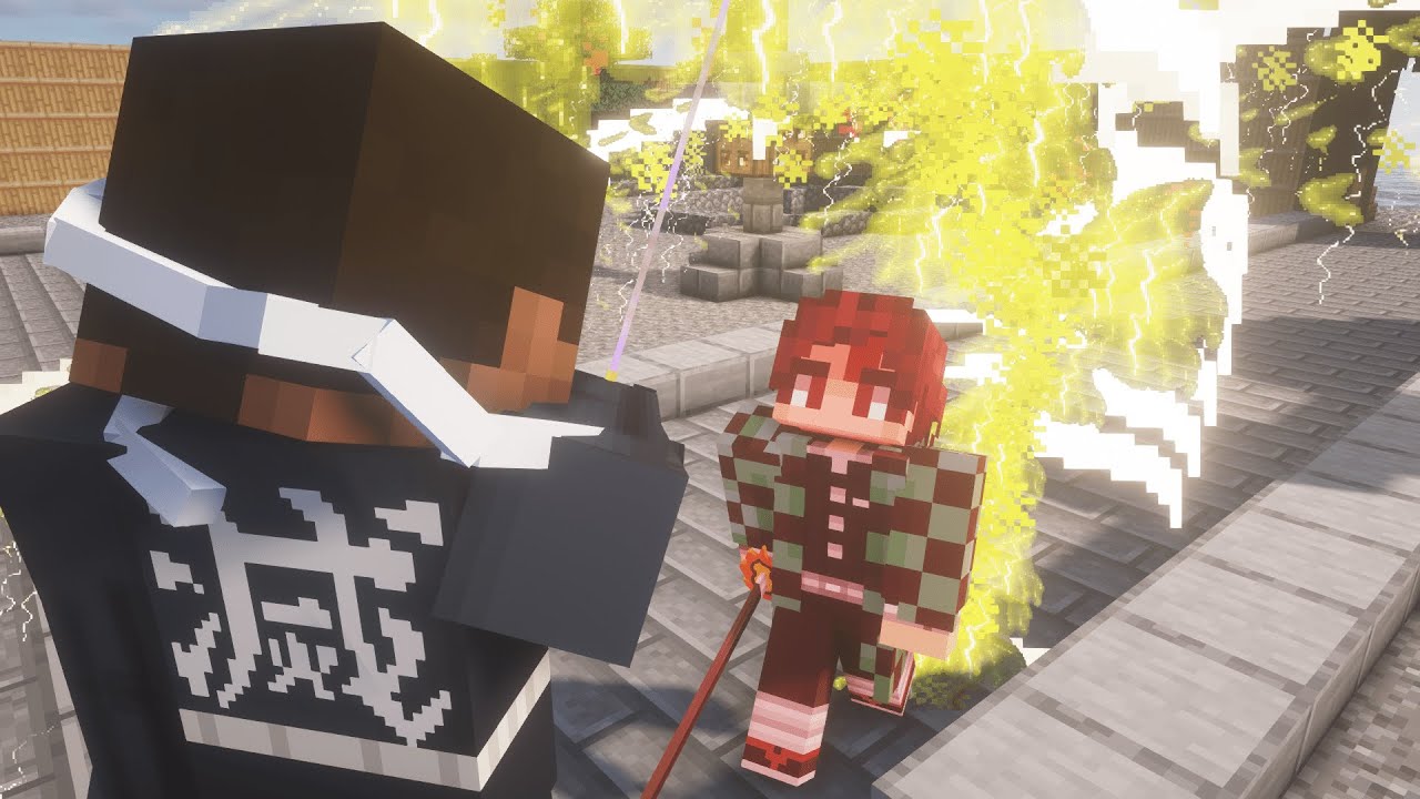 Minecraft 100 Days Of Demon Slayer Mod - Tanjiro VS Me - YouTube