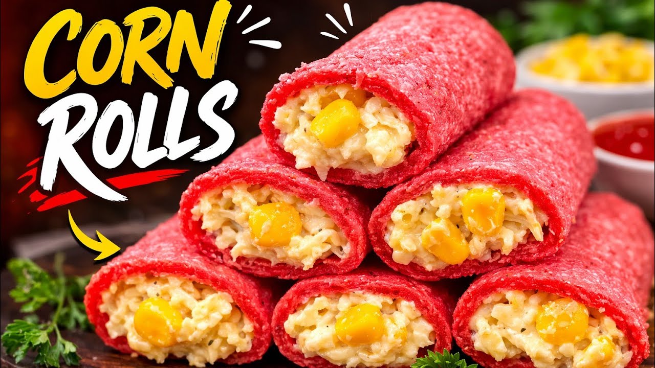 😋 Creamy Corn Rolls | Kids Favourite | Easy Home Made Rolls - YouTube
