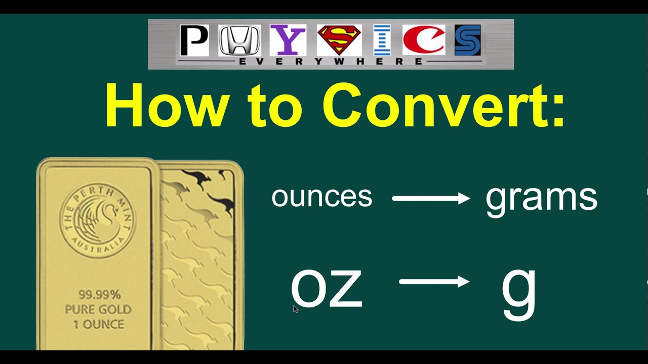  EASY How To Convert OUNCES To GRAMS Ounce To Gram Conversion oz g