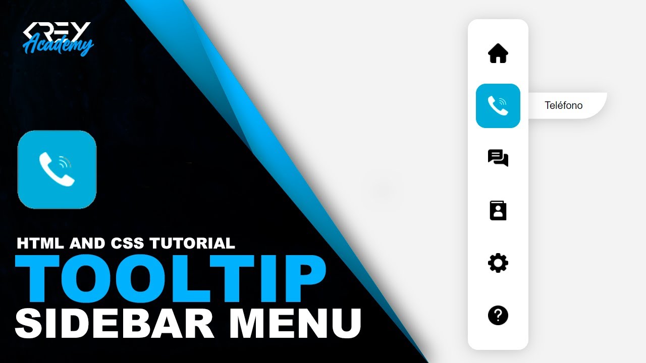 😮 Sidebar Menu HTML and CSS | ToolTip CSS - YouTube