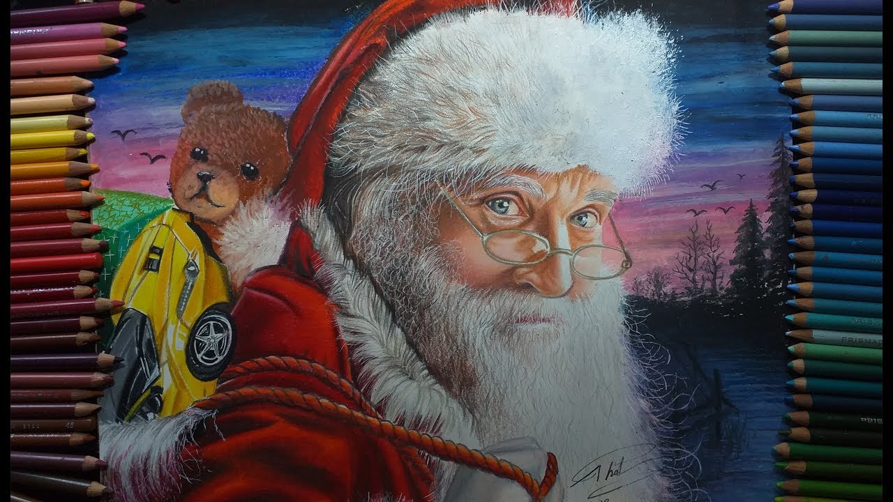 Santa Claus Speed Drawing Time Lapse | Christmas drawing - YouTube