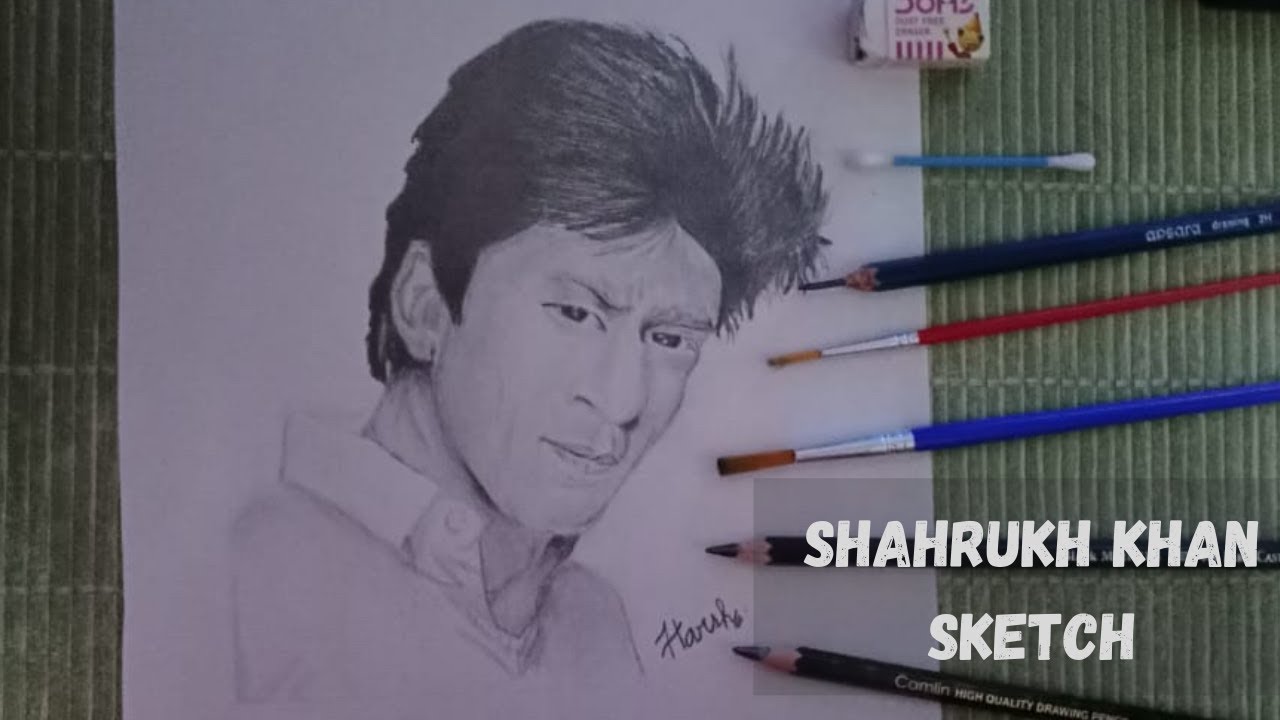 Shahrukh khan sketch drawing - YouTube