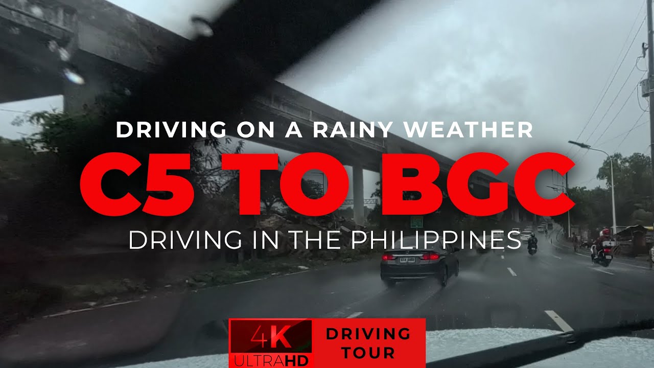 Driving to BGC during a rainy weather from C5 | Driving in the ...