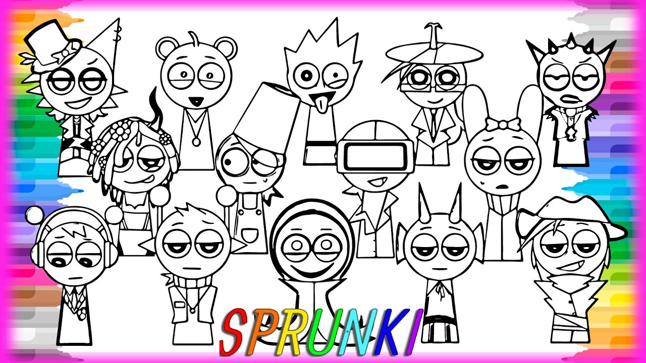 Incredibox SPRUNKI NEW Coloring Pages 🔥 | Satisfying Coloring SPRUNKI ...