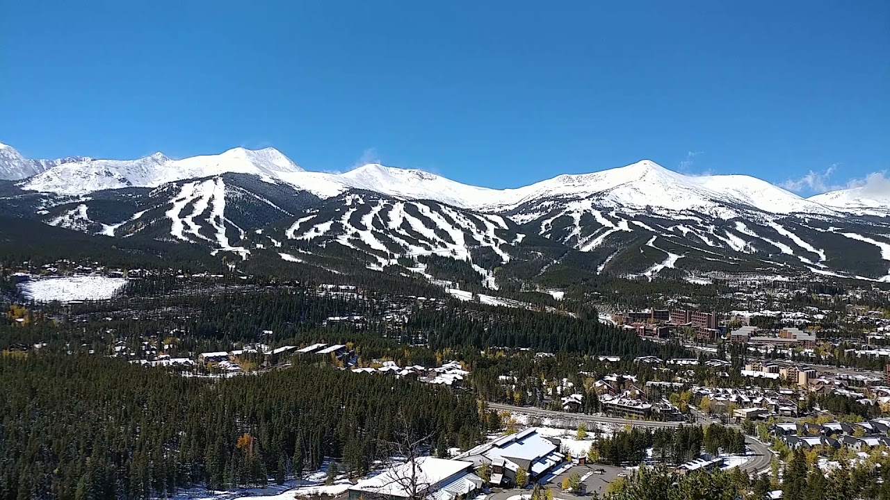 Breckenridge Colorado Ski Area covered with snow on 10/03/17 - YouTube