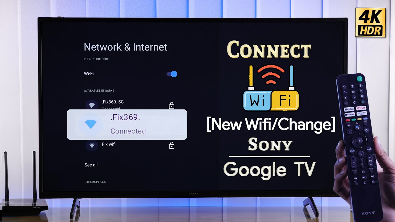 Sony Google TV: How to Connect to WiFi Network! [Internet] - YouTube