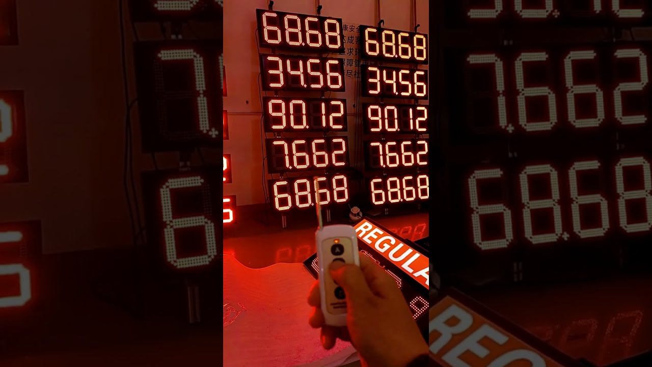 Digital gas station LED display---Bluewin-LED - YouTube