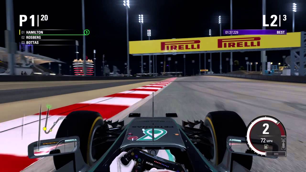 Codemasters F1™ 2015 - Bahrain night race - Mercedes. No assits, Hard ...