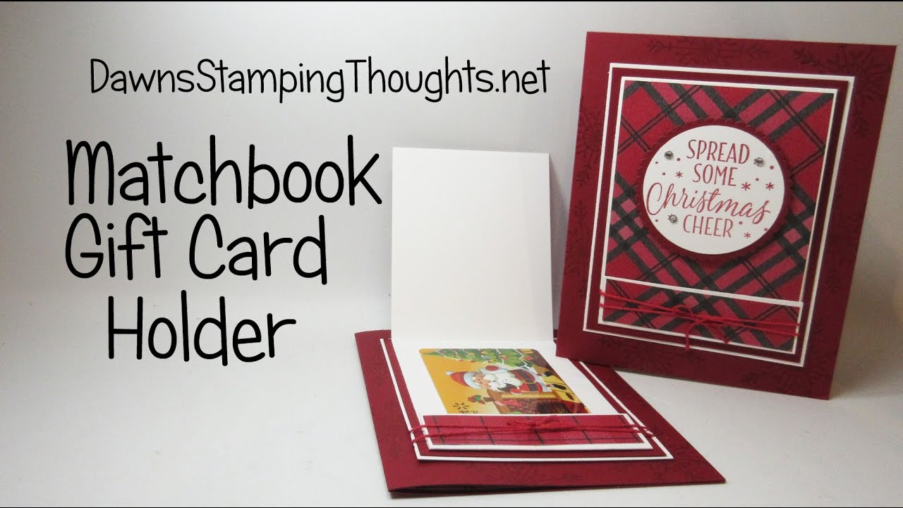 Matchbook Gift Card Holder using Stampin'Up! Products - YouTube