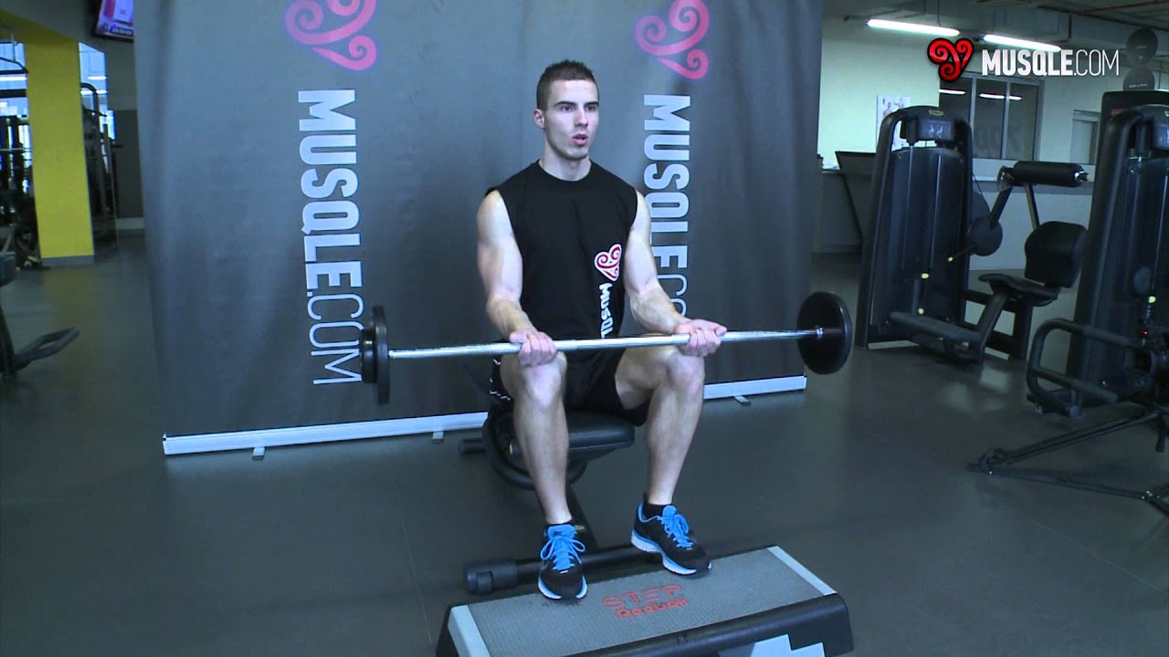 Extension mollet assis à la barre - YouTube