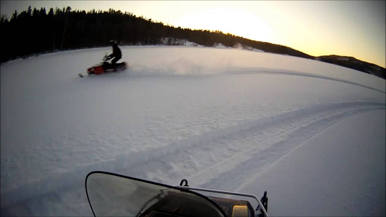 Yamaha snowmobiles ice drifting Sweden - YouTube