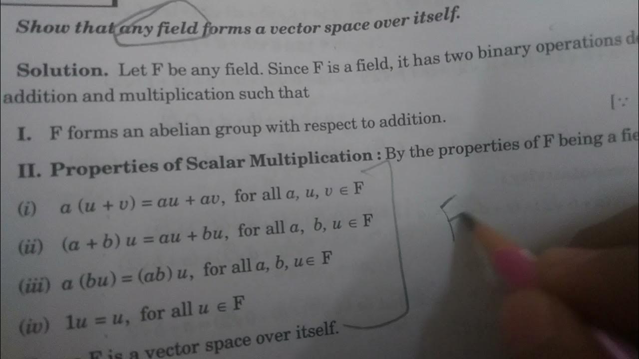 Lecture 5, Vector Spaces and Subspaces, Linear Algebra, B.A./B.Sc. 6th Sem. - YouTube