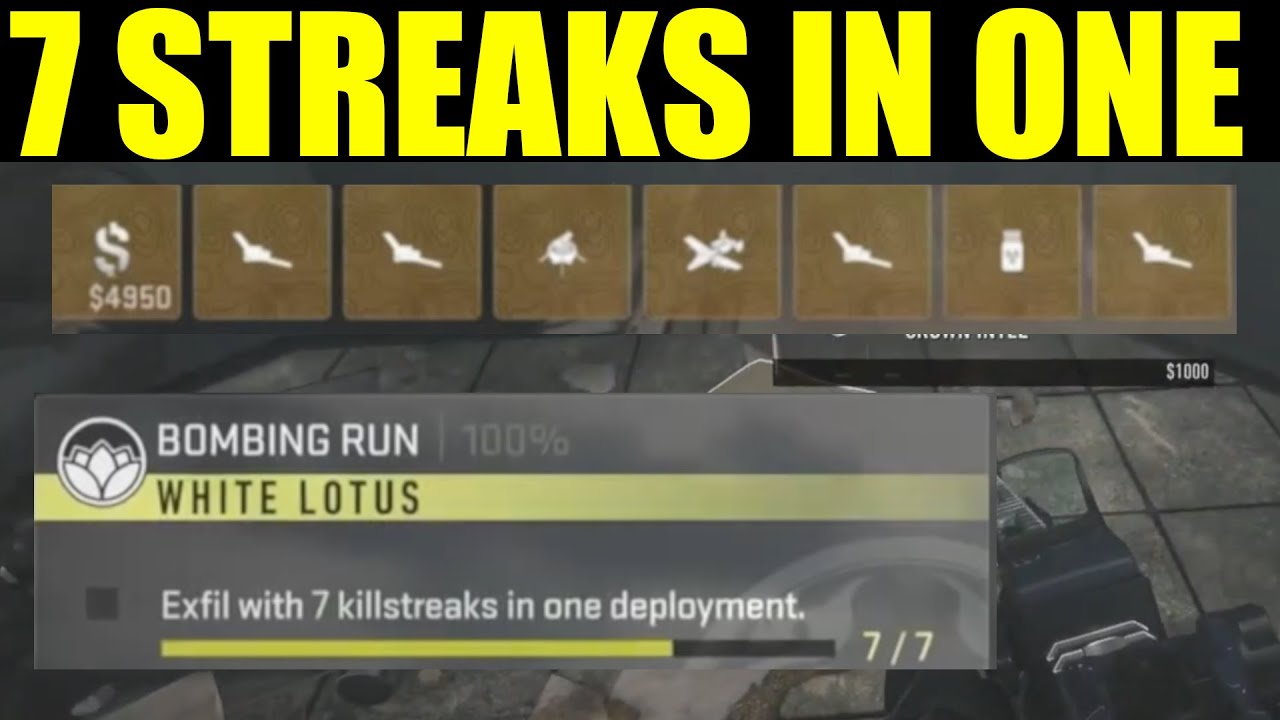 How to "exfil with 7 killstreaks in one deployment" DMZ (bombing run ...
