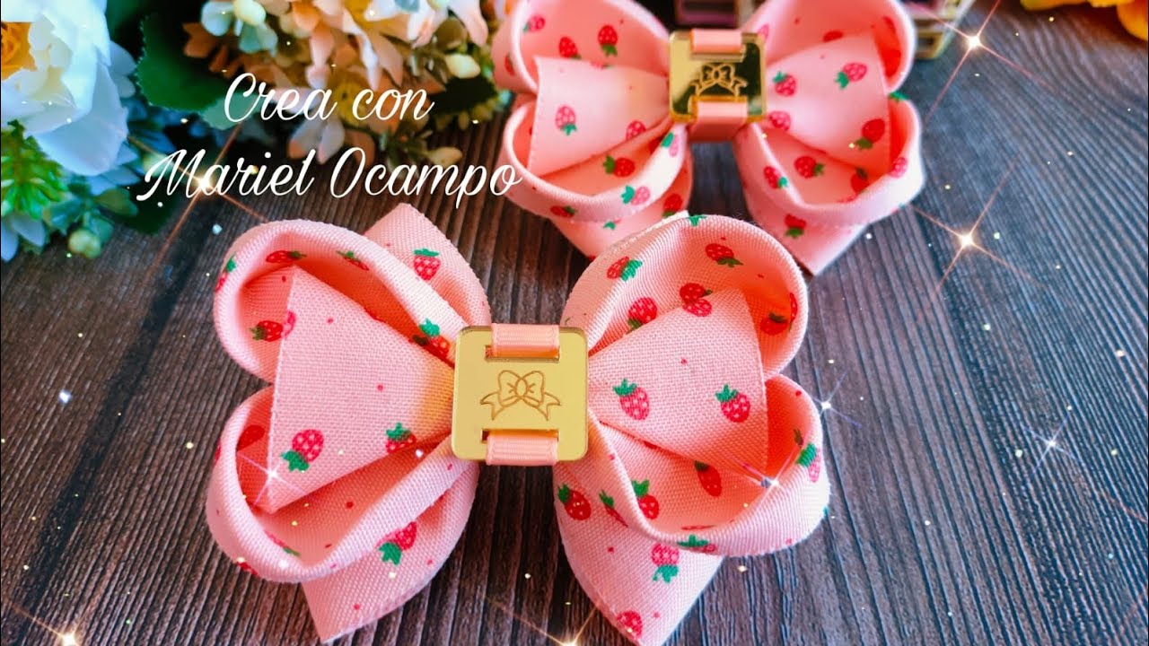moñitos corazón 🥰 con listón de 3.8cm de ancho, fáciles de realizar ...
