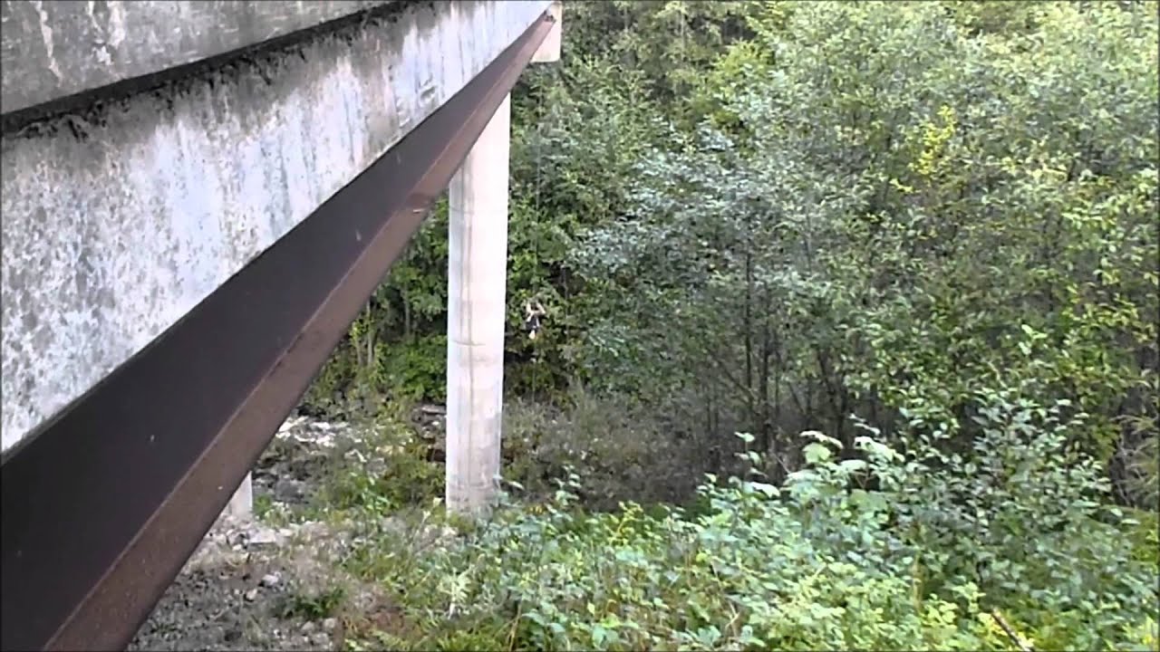 Rappelling Sombrio River Bridge - YouTube
