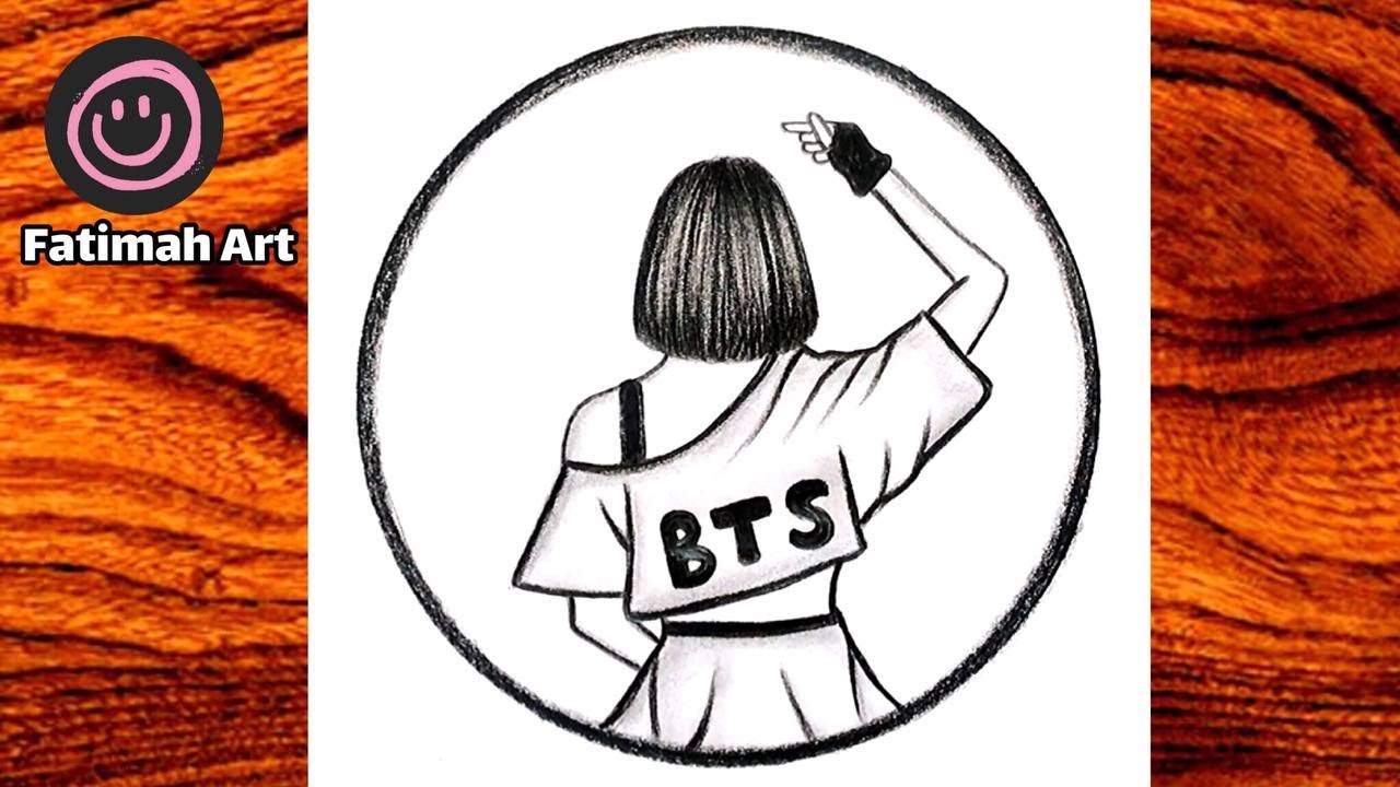 The Beginner's Guide to BTS Girl Drawing | Girl drawing easy | Fatimah ...