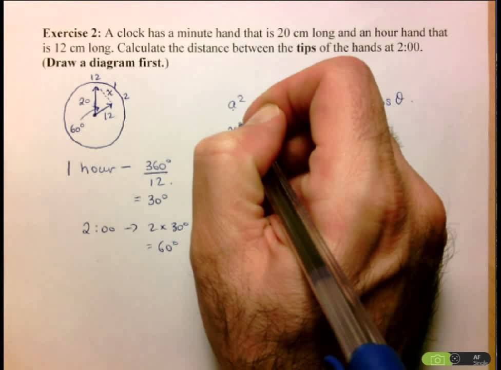 MCF3M Trigonometry - Clock problem - YouTube