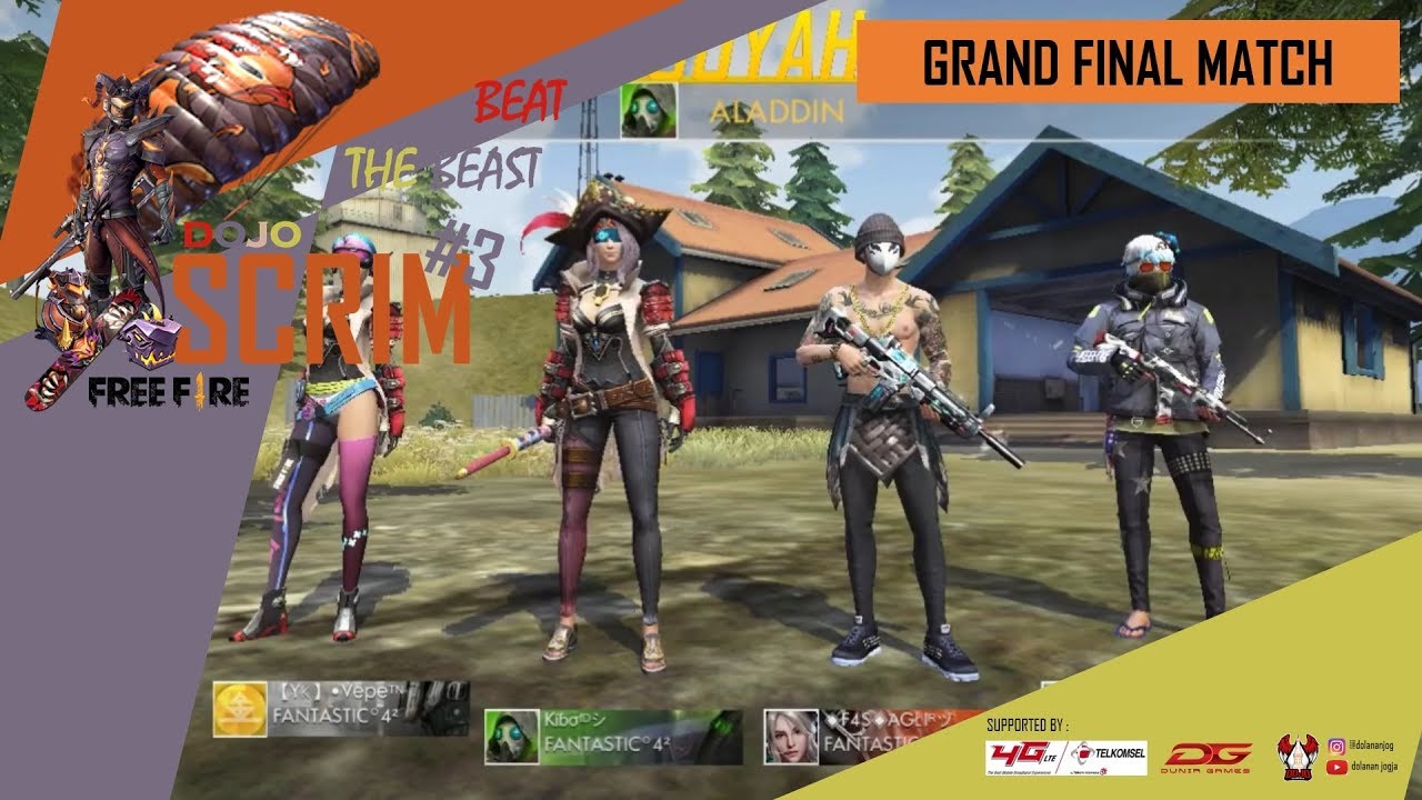 FREE FIRE JOGJA - GRAND FINAL DOJO SCRIM #3 - TIM ALADDIN as The Winner ...