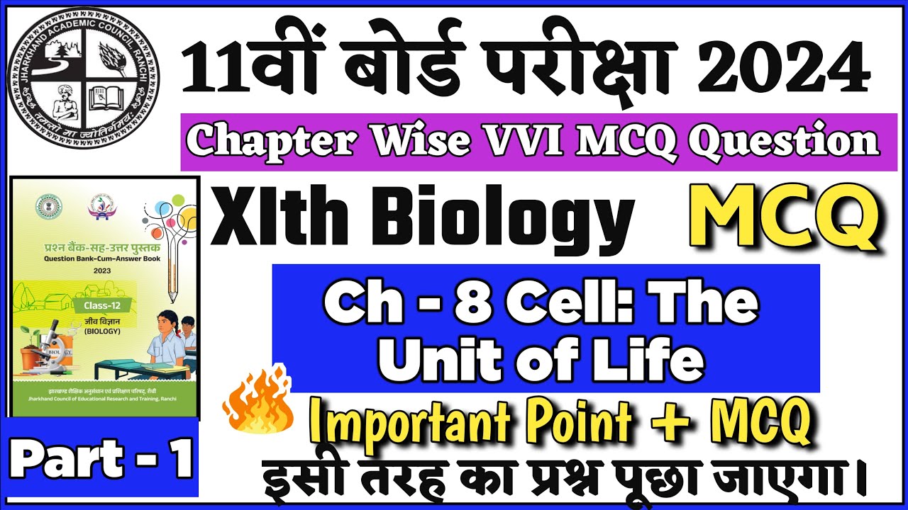 11th Biology Chapter 8 Cell Lec - 1 | Class 11th Biology VVI Mcq ...