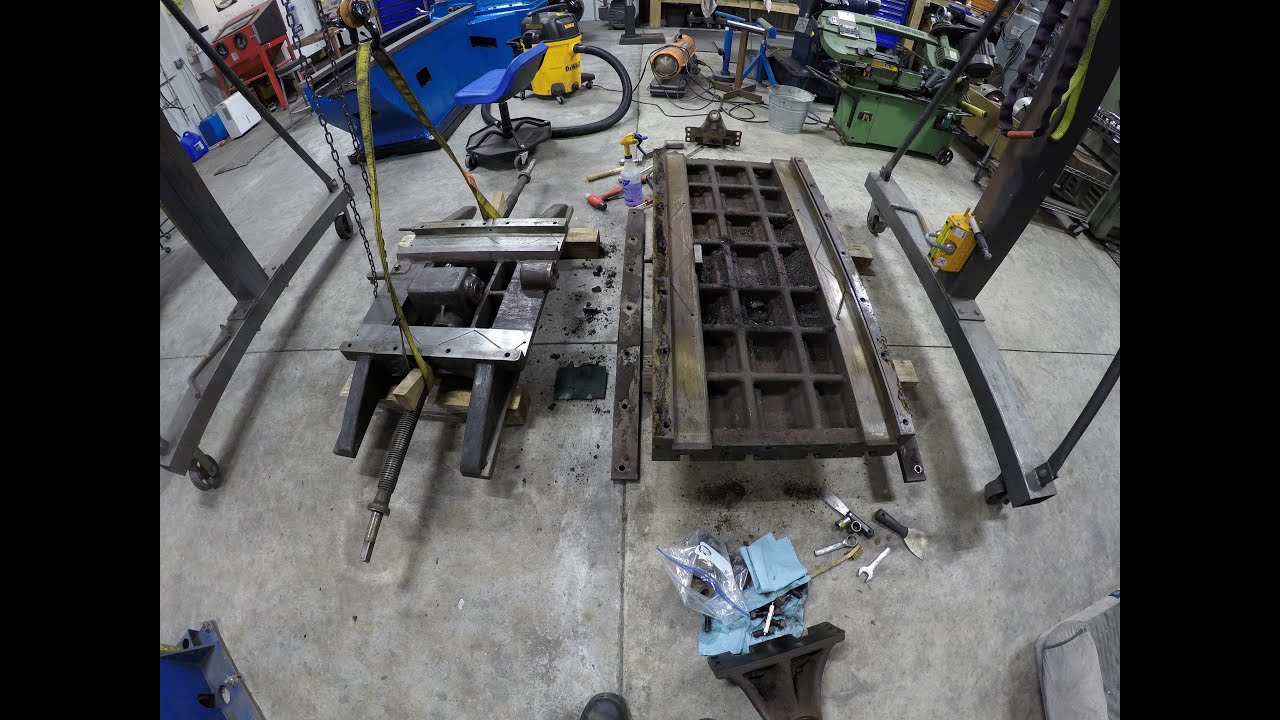 The Defiance Boring Mill Table and Saddle are cleaned up! - YouTube