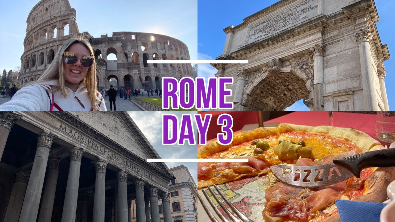 Rome day 3 (Colosseum, Roman Forum, Hadrians Temple, Pantheon) - YouTube