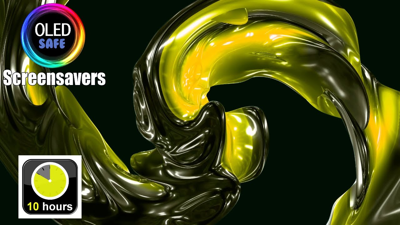 Metallic Color Swirl Screensaver - 10 Hours - 4K - OLED Safe - YouTube