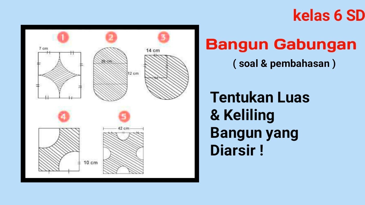 LUAS & KELILING BANGUN GABUNGAN | PERSEGI & LINGKARAN - YouTube